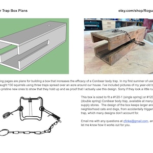 Conibear Squirrel Trap Box Plans - Etsy