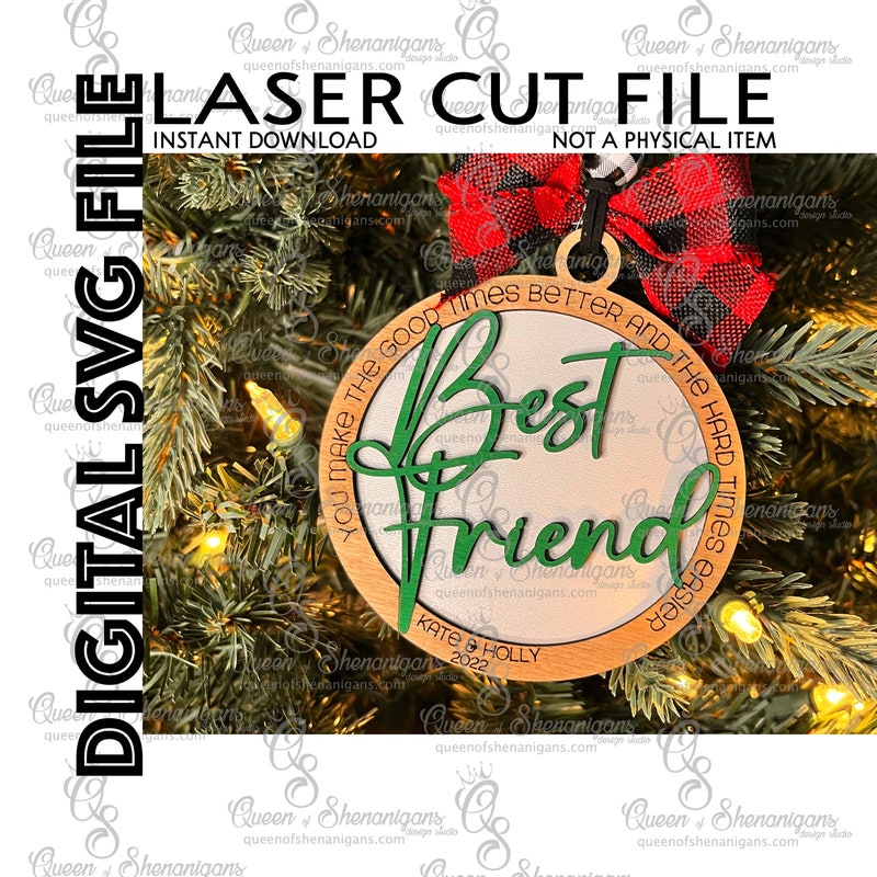 Friend Christmas Ornaments - Etsy