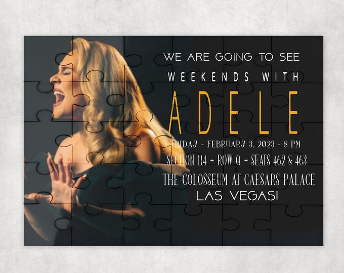 Concert Ticket Reveal Puzzle Concert Ticket-concert Ticket Gift-ticket ...