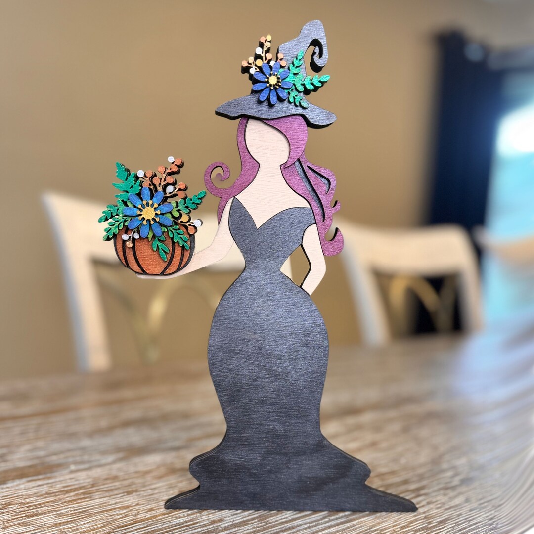 Autumn Witch, Fall Witch, Halloween Decor, Halloween Centerpiece - Etsy