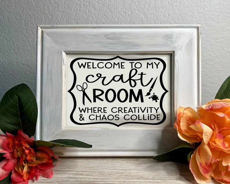 Welcome to My Craft Room Sign - Etsy