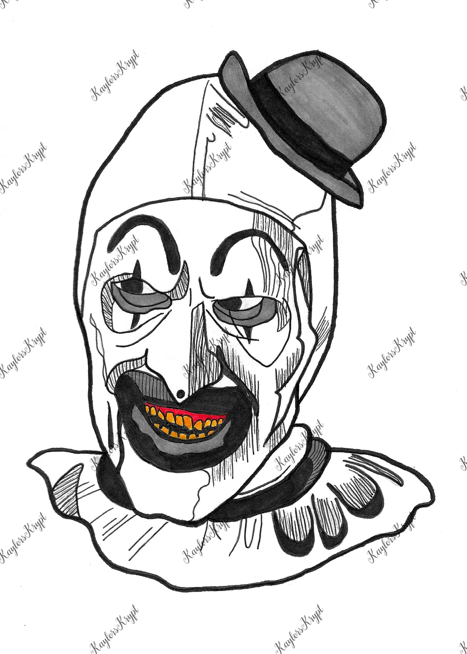 Terrifier, Art the Clown, Horror, Cult, Creepy, Art Print - Etsy