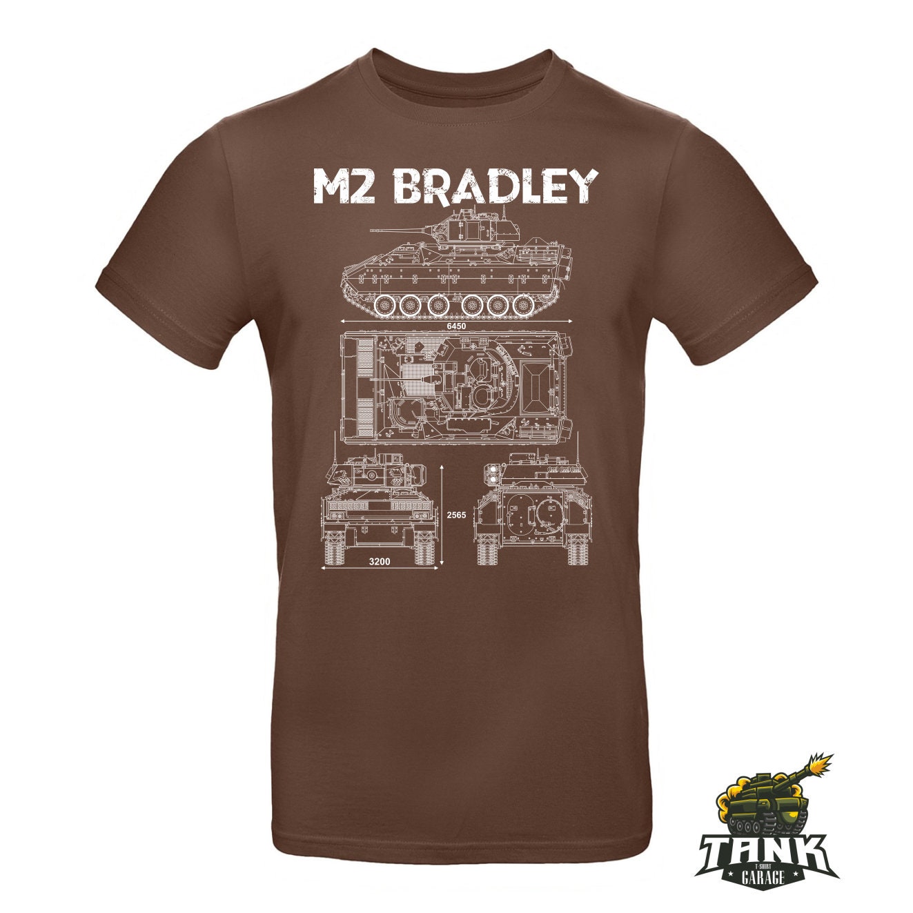Tactical M2 Bradley Combat Vehicle Print Tee Military Enthusiast ...