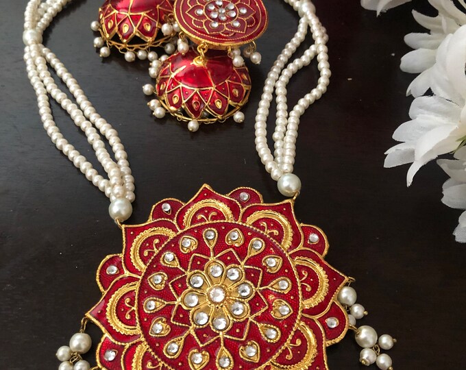 Meena Kari Mala, Kundan Mala Set,indian Mala, Pakistani Mala,kundan ...