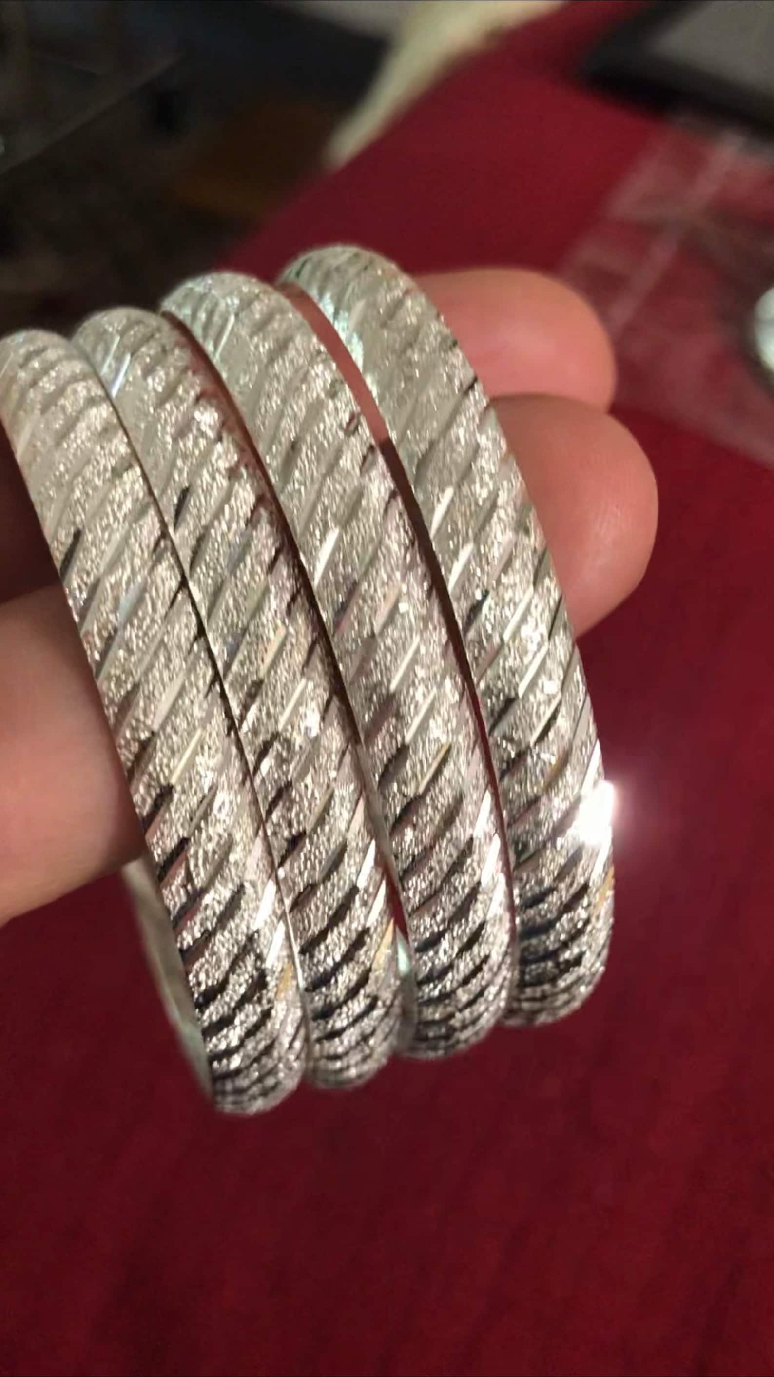 92.5 pure silver jewelry silver jewelry chandi bangles | Etsy