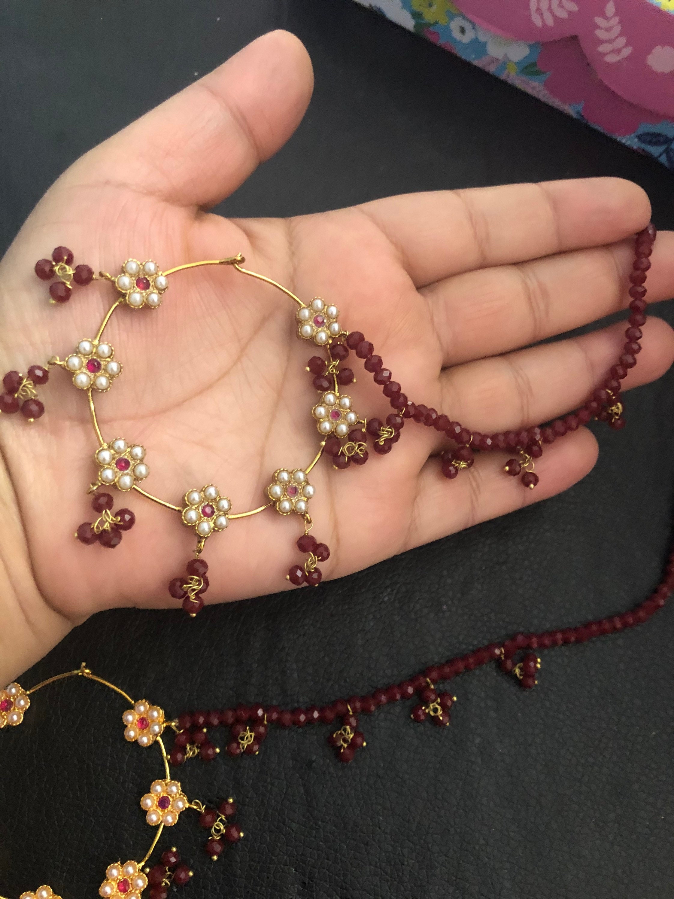 Nath Nose Pin Indian Jewelry Pakistani Jewelry Kundan Nath | Etsy