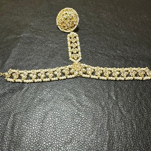 Hath Phool Anja Angla Hand Bracelet With Attached - Etsy
