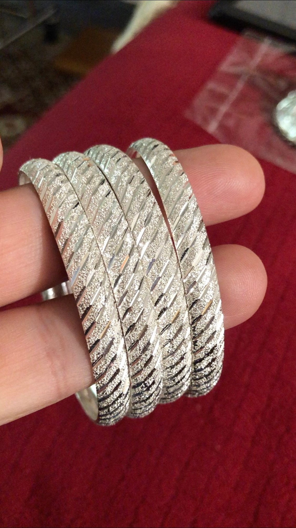 92.5 Pure Silver Jewelry Silver Jewelry Chandi Bangles - Etsy