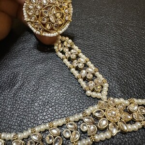 Hath Phool Anja Angla Hand Bracelet With Attached - Etsy