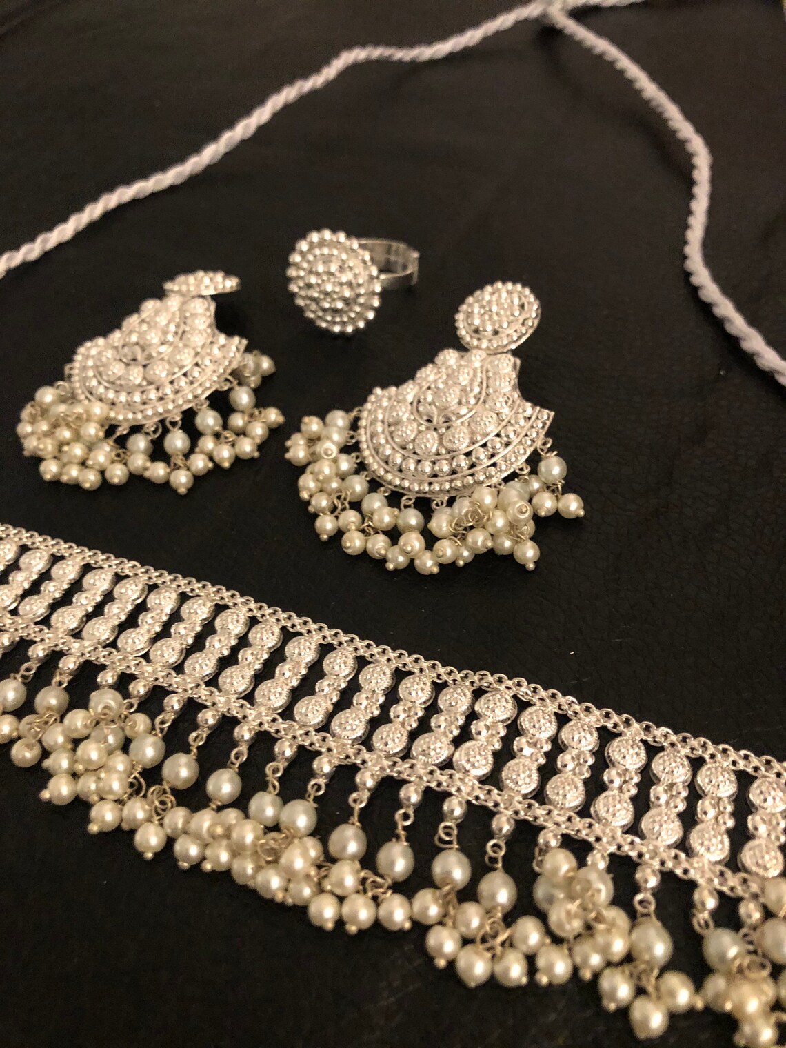 Pure Silver Jewelry 92.5 Silver Jewelry Chandi Set Silver - Etsy UK