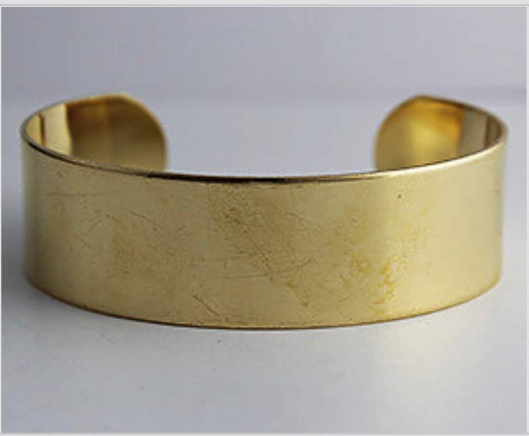 Flat Cuff Brass Bracelet - Etsy