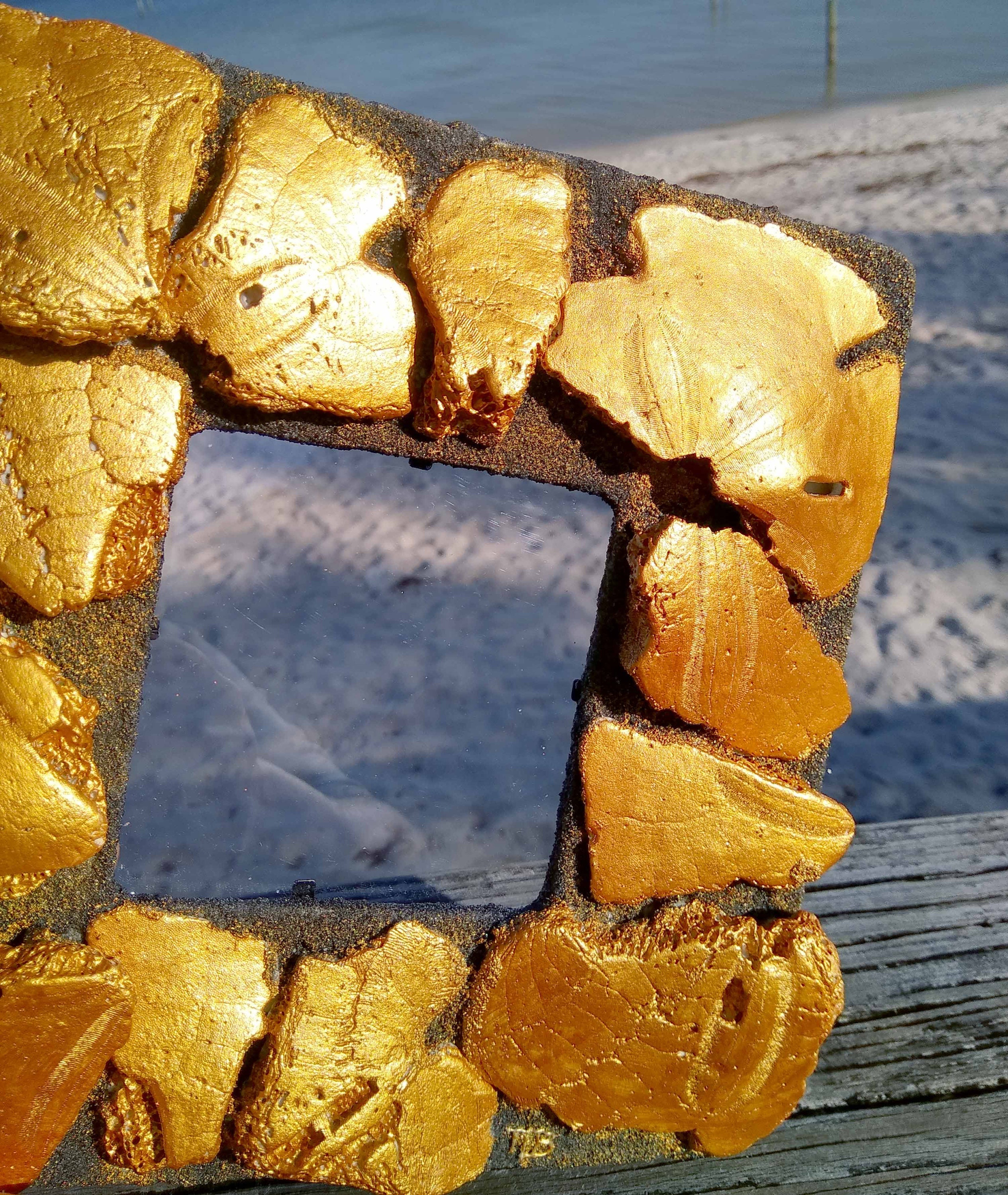 Rustic 8x8 Gold Glitter Picture Frame Decobeachy Frame - Etsy