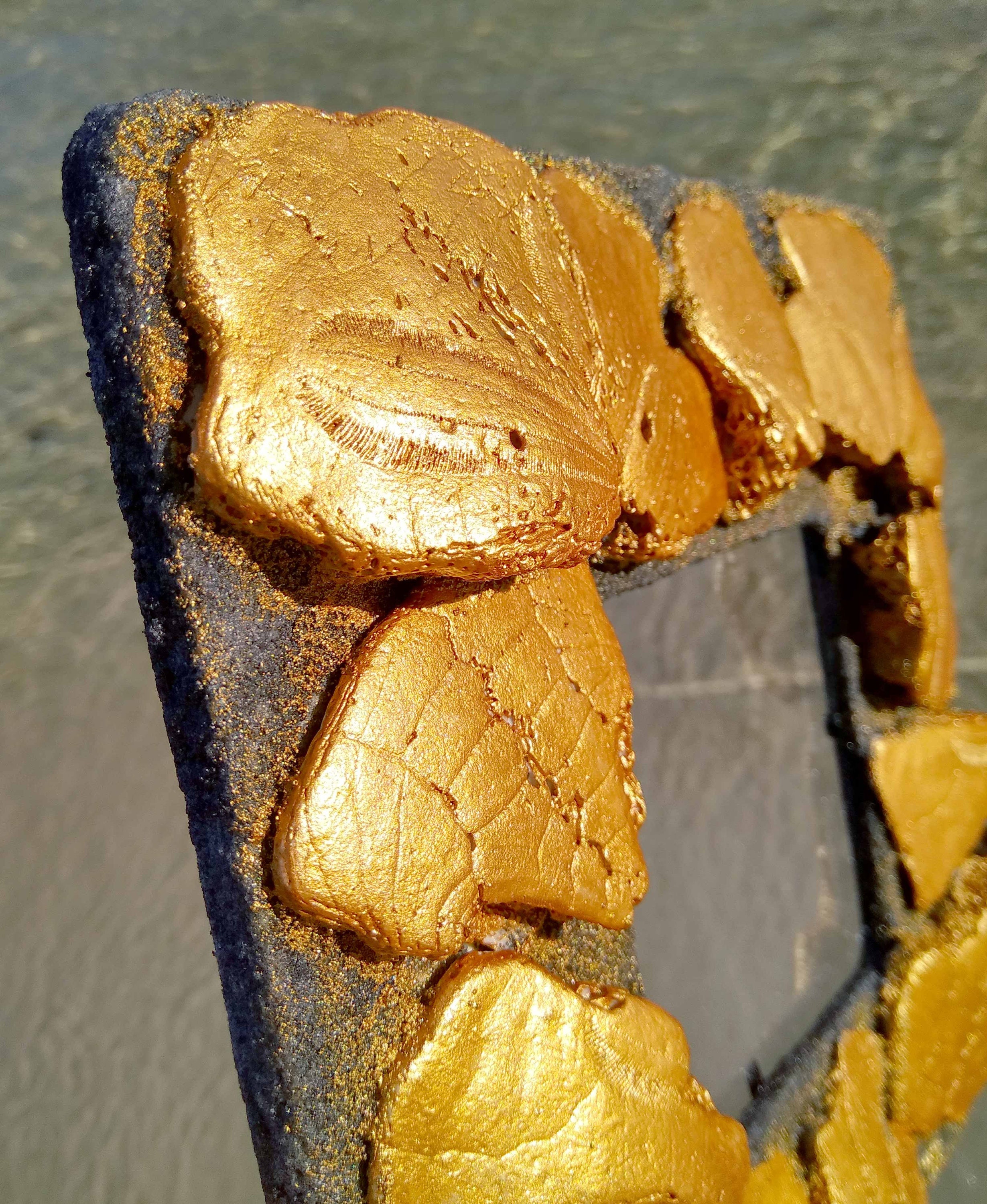 Rustic 8x8 Gold Glitter Picture Frame Decobeachy Frame - Etsy