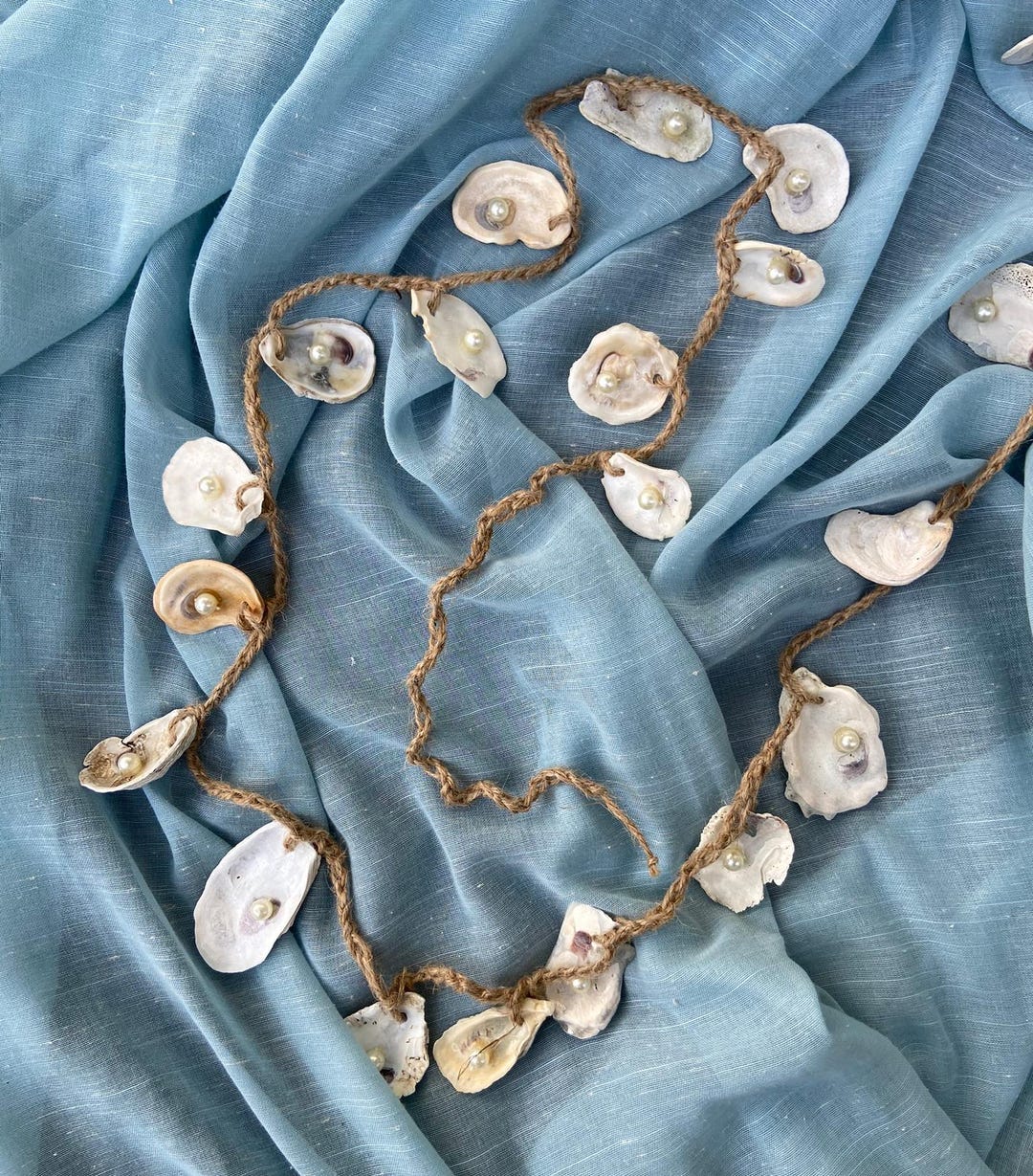 10 Ft Wedding Oyster Shell Garland\7 Foot Thin Tree Garland\outdoor ...