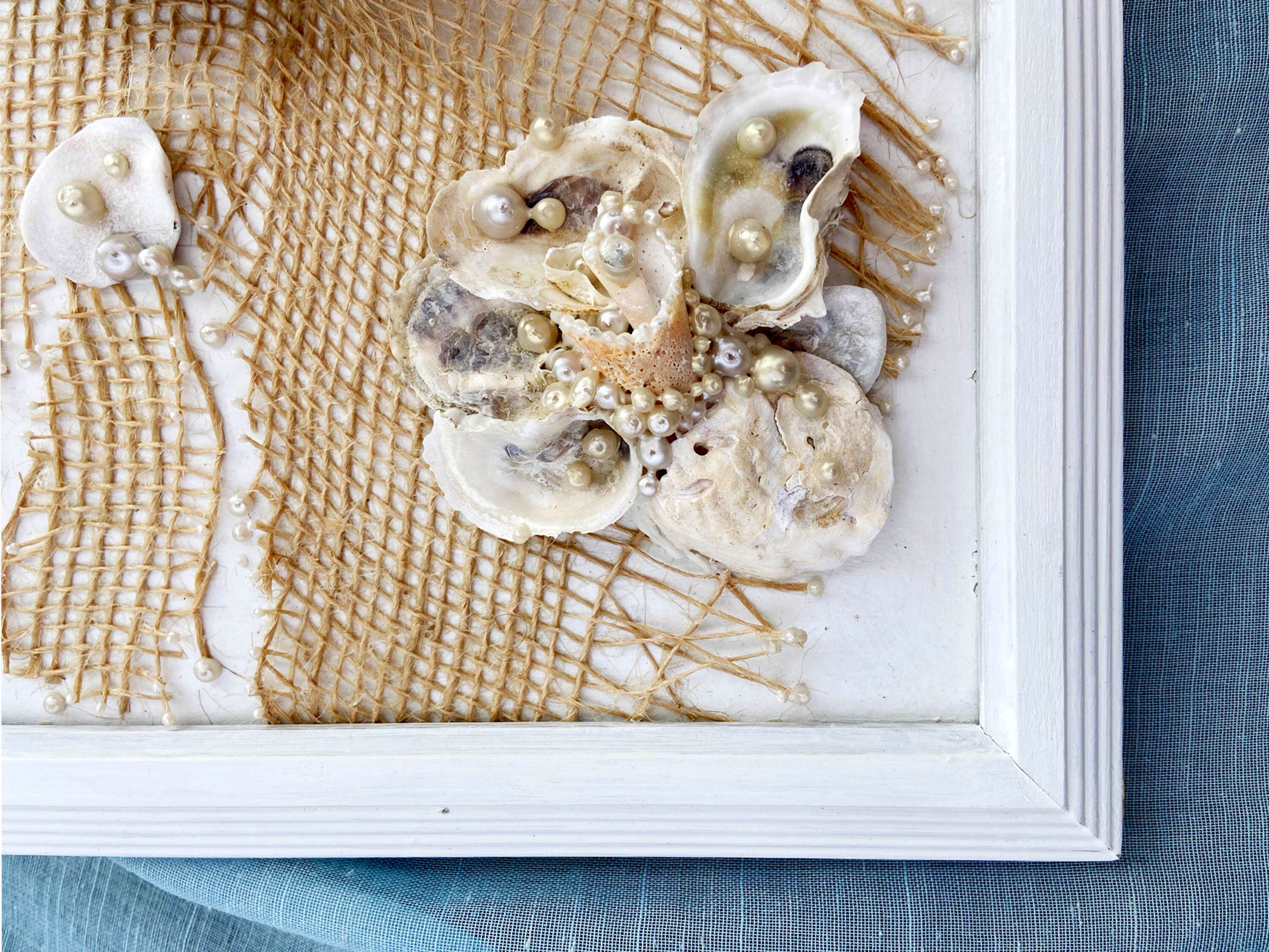 Oyster Shell Above Bed Decorbathroom Modern Oyster Shell Wall - Etsy