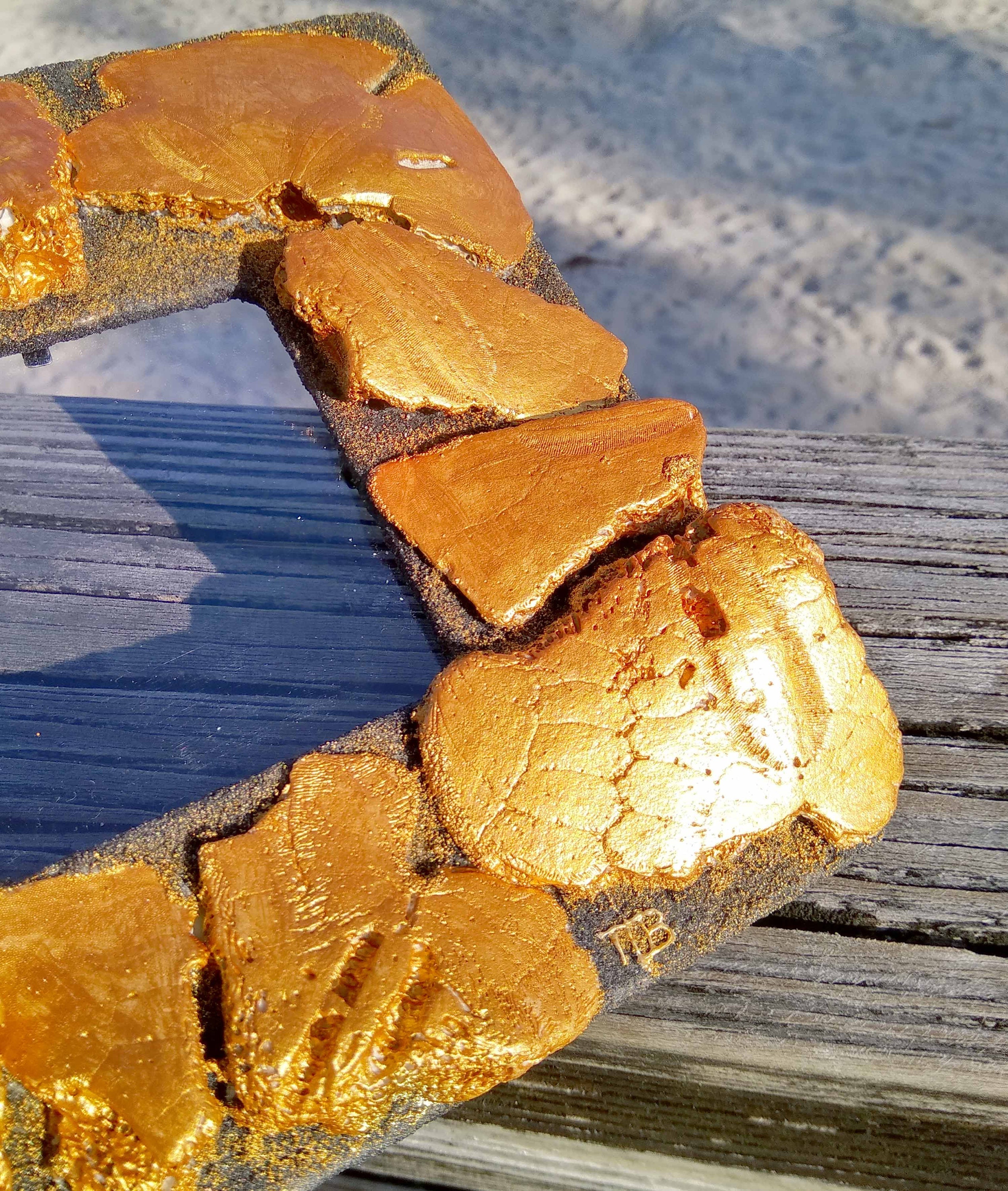 Rustic 8x8 Gold Glitter Picture Frame Decobeachy Frame - Etsy