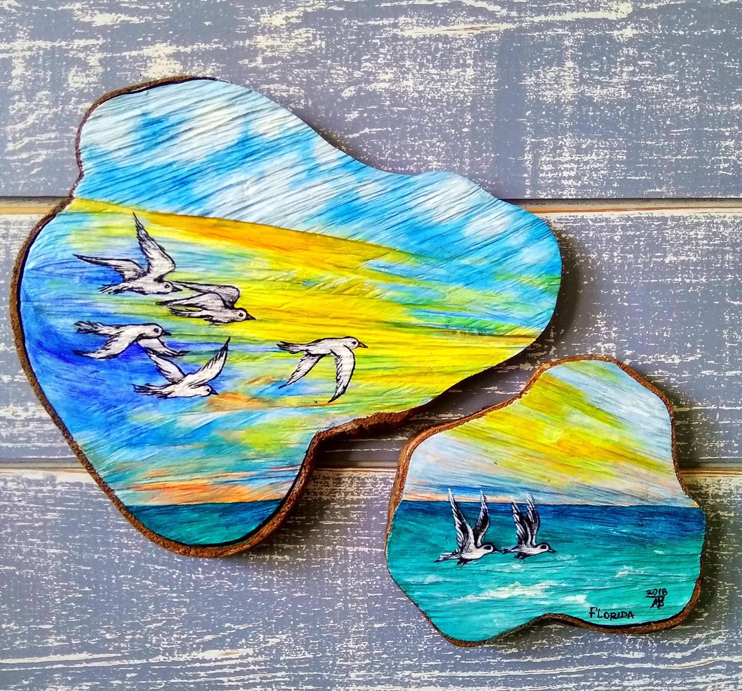 Hello Peace Love Sunshine\wood Slice Wall Art\painted Wood Slice\you ...