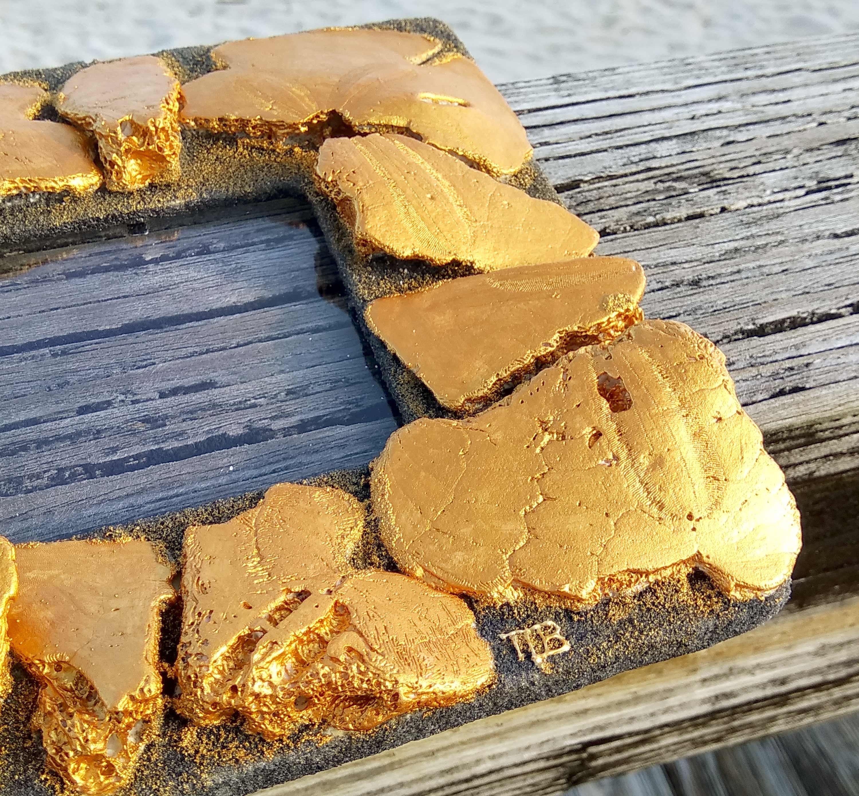 Rustic 8x8 Gold Glitter Picture Frame Decobeachy Frame - Etsy