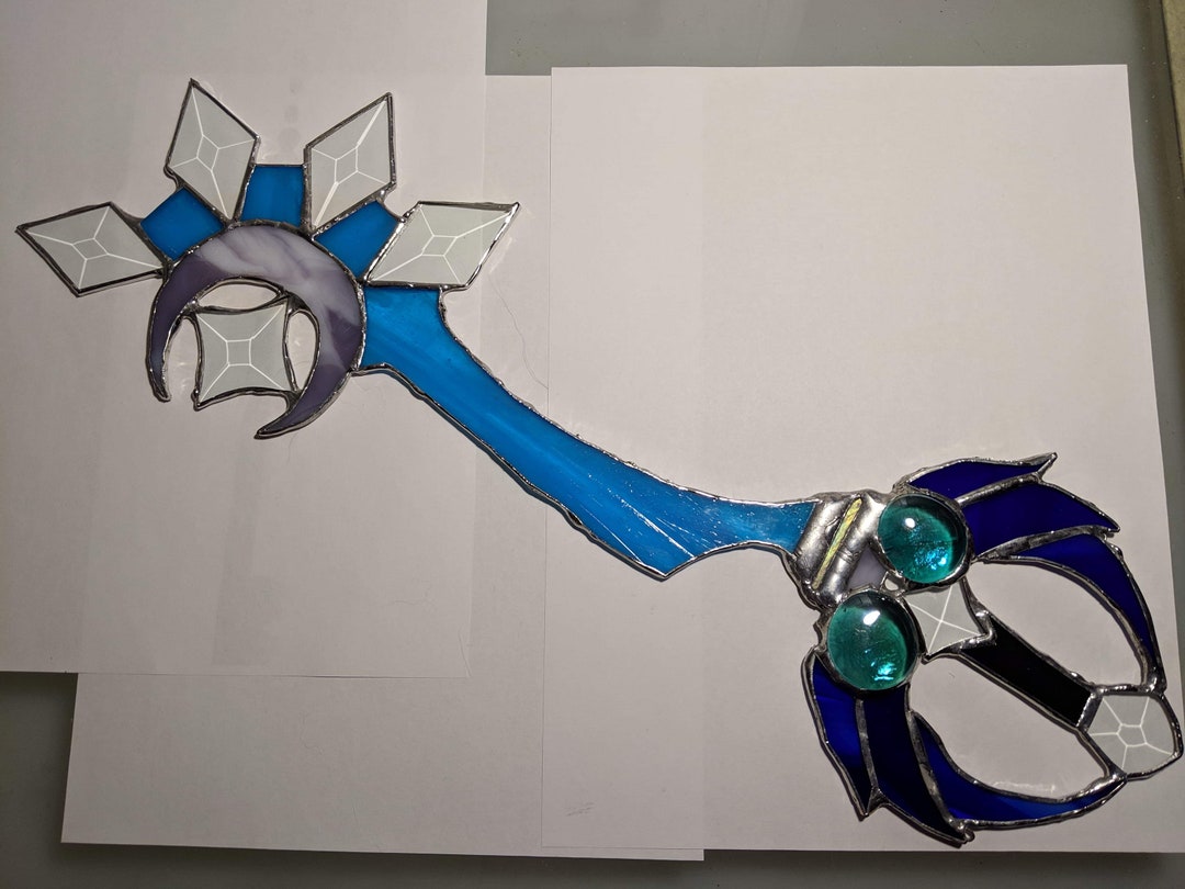 Kingdom Hearts: Midnight Blue Keyblade Stained Glass - Etsy