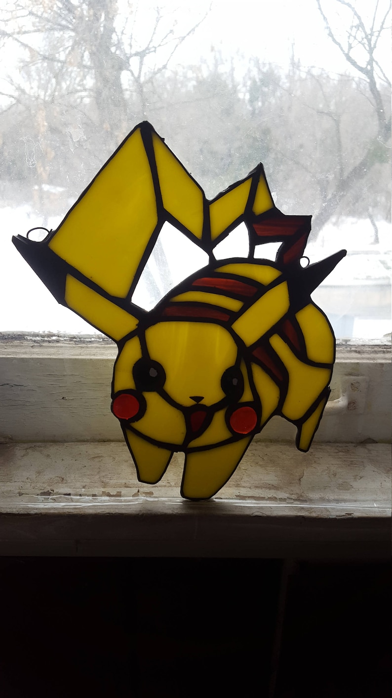 Pikachu Stained Glass - Etsy