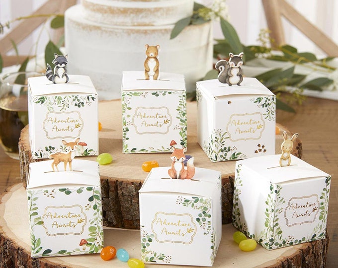 Woodland Baby DIY Favor Boxes set of 24 - Etsy