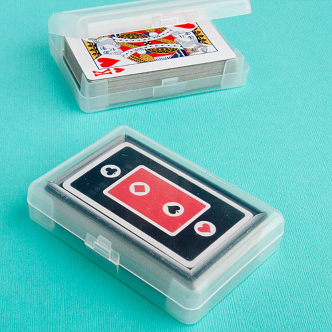Plain Playing Card Favors in DIY Plastic Case set of 10 - Etsy