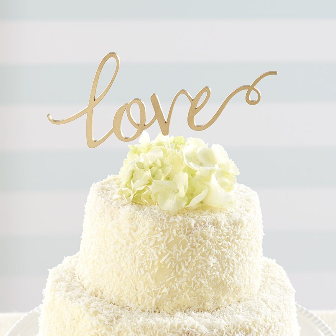 Gold Love Cake Topper | Etsy
