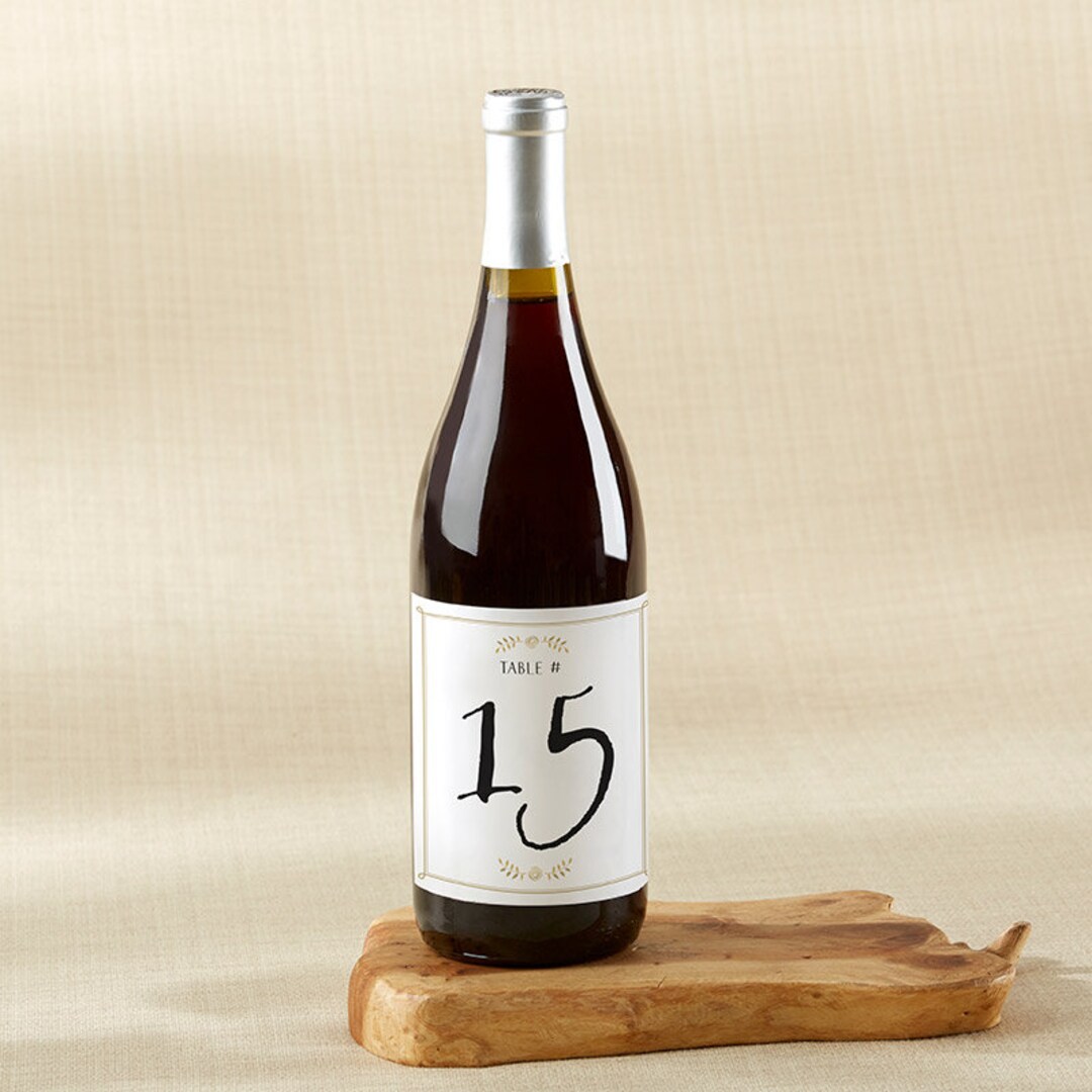 Wine Bottle DIY Table Number Labels numbers 1-20 - Etsy