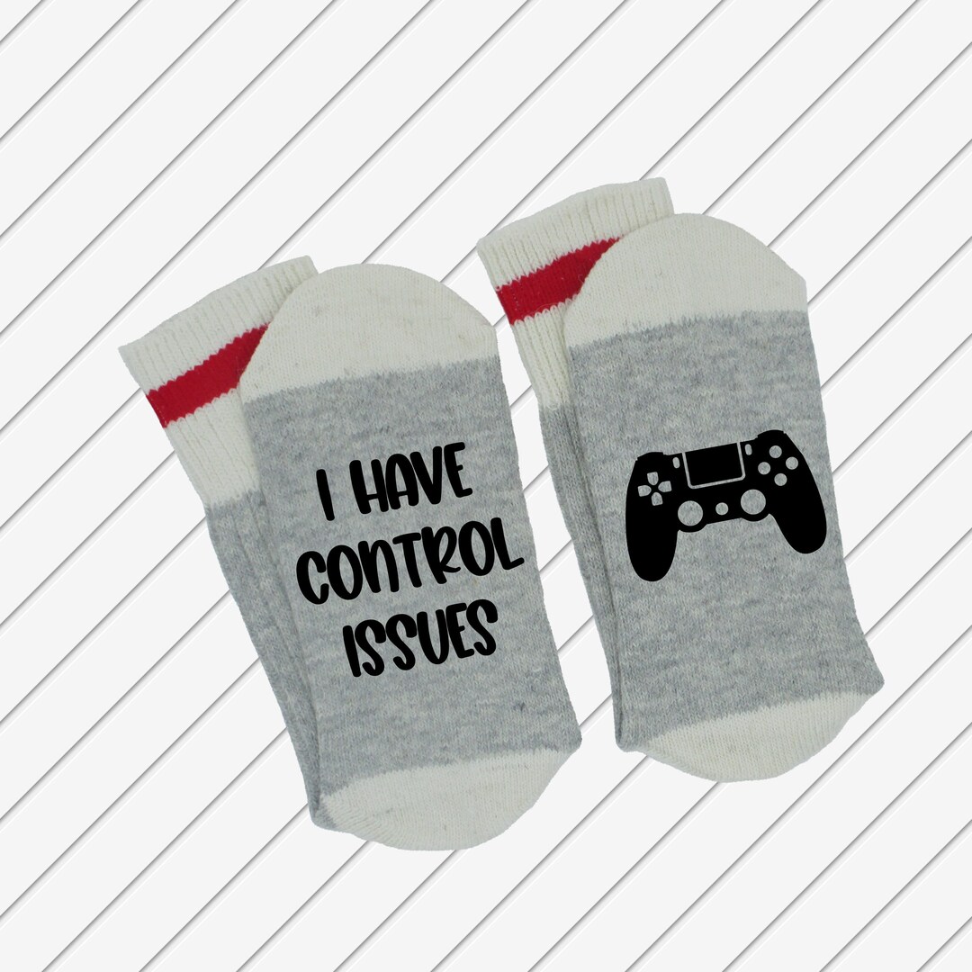 I Have Control Issues - Sports - Games - Funny Socks - Novelty Socks ...