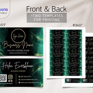 Business Card Template Canva QR Code Business Card Template, Modern ...