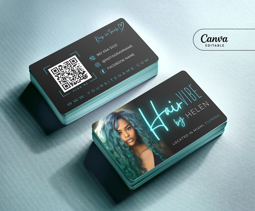 Beauty Business Card Template, Loyalty Card Template, Salon Rewards ...