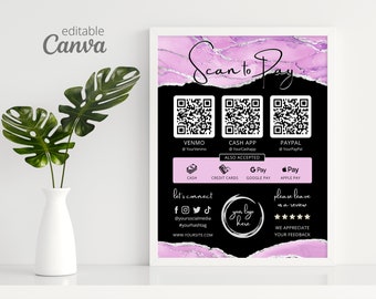 Scan to Pay QR Code Scan to Pay Canva Template, Scan to Pay Sign ...