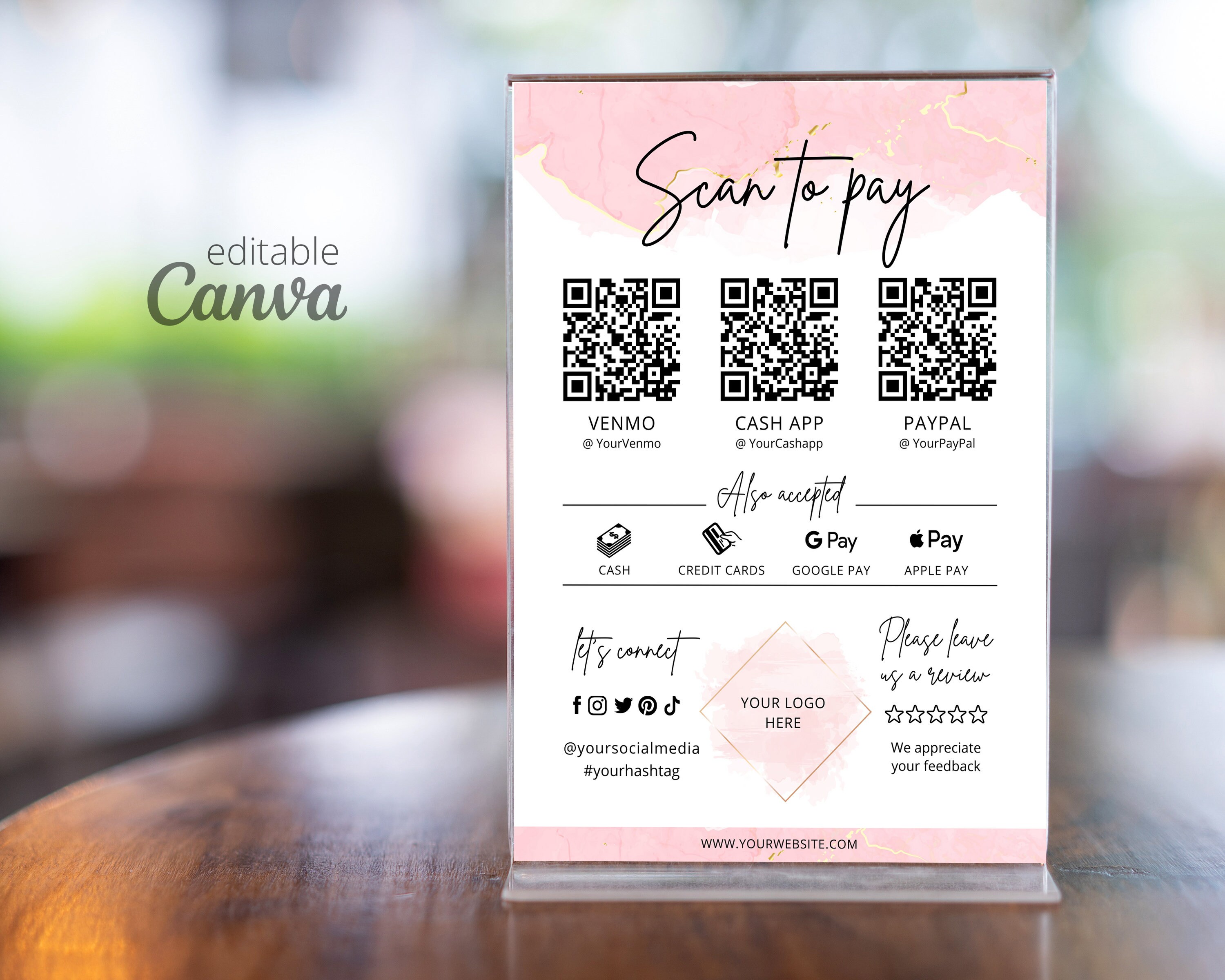 Scan to Pay QR Code Scan to Pay Template Scan to Pay Sign - Etsy