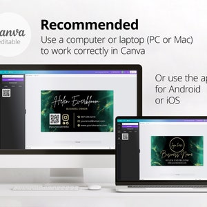 Business Card Template Canva QR Code Business Card Template, Modern ...
