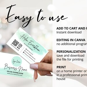 Business Card Template Canva QR Code Business Card Template, Modern ...