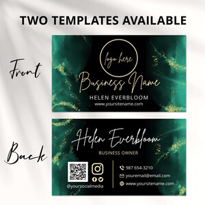 Business Card Template Canva QR Code Business Card Template, Modern ...