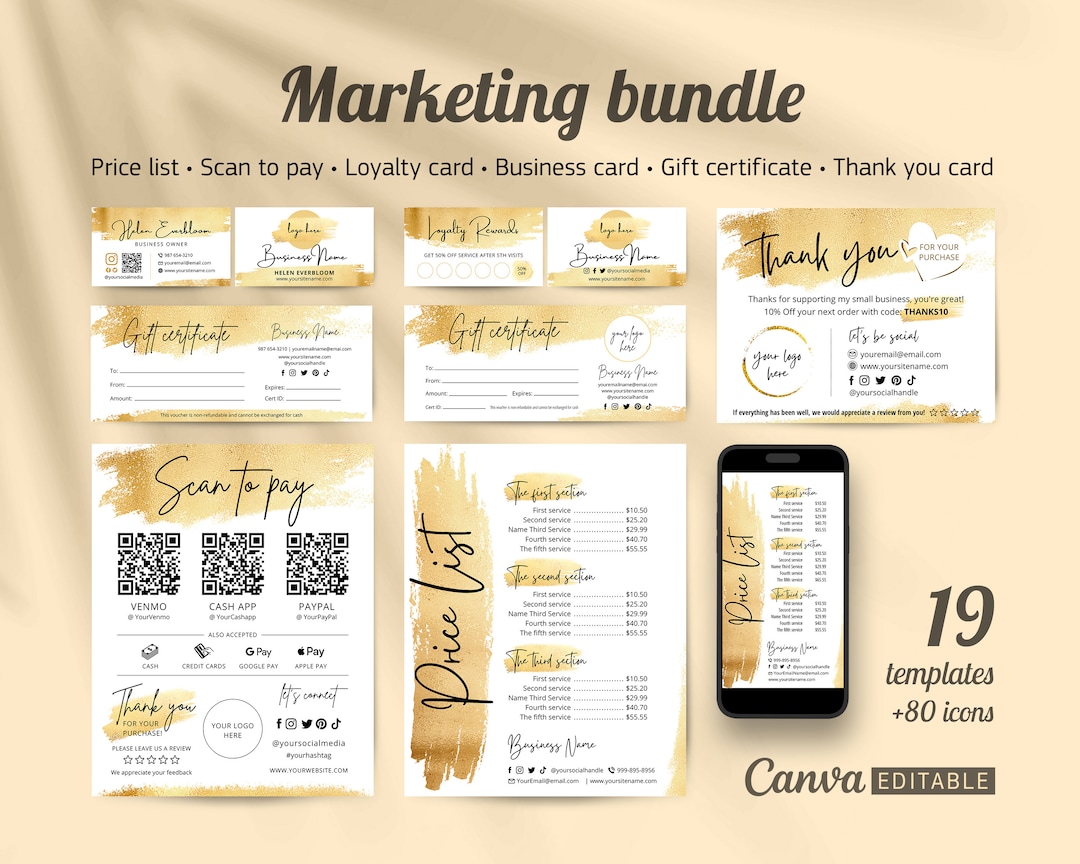 Buy Scan to Pay Sign Price List Template Editable Loyalty Online in ...