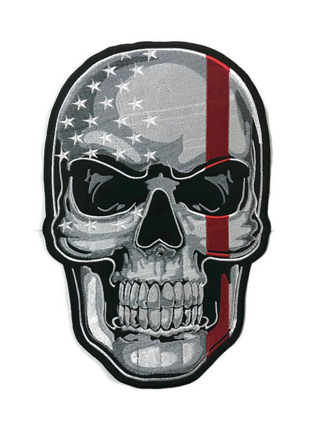 Patch L Thin Red Line Skull - Etsy