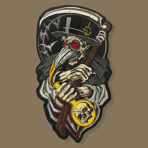 Plague Doctor Black Canvas Patch - Etsy