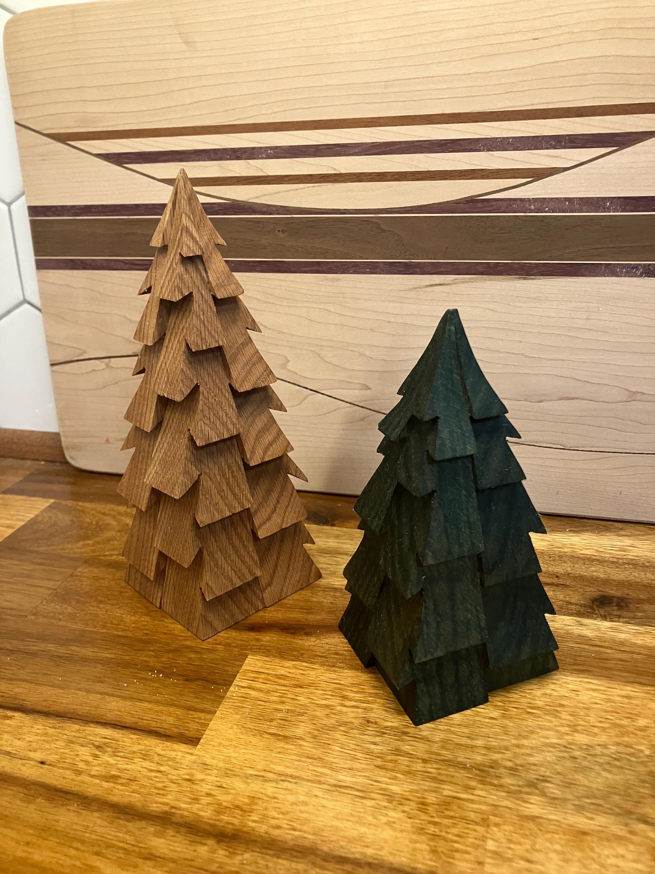 8” Large Handcrafted Wooden Christmas Trees (various Wood Species) - Etsy