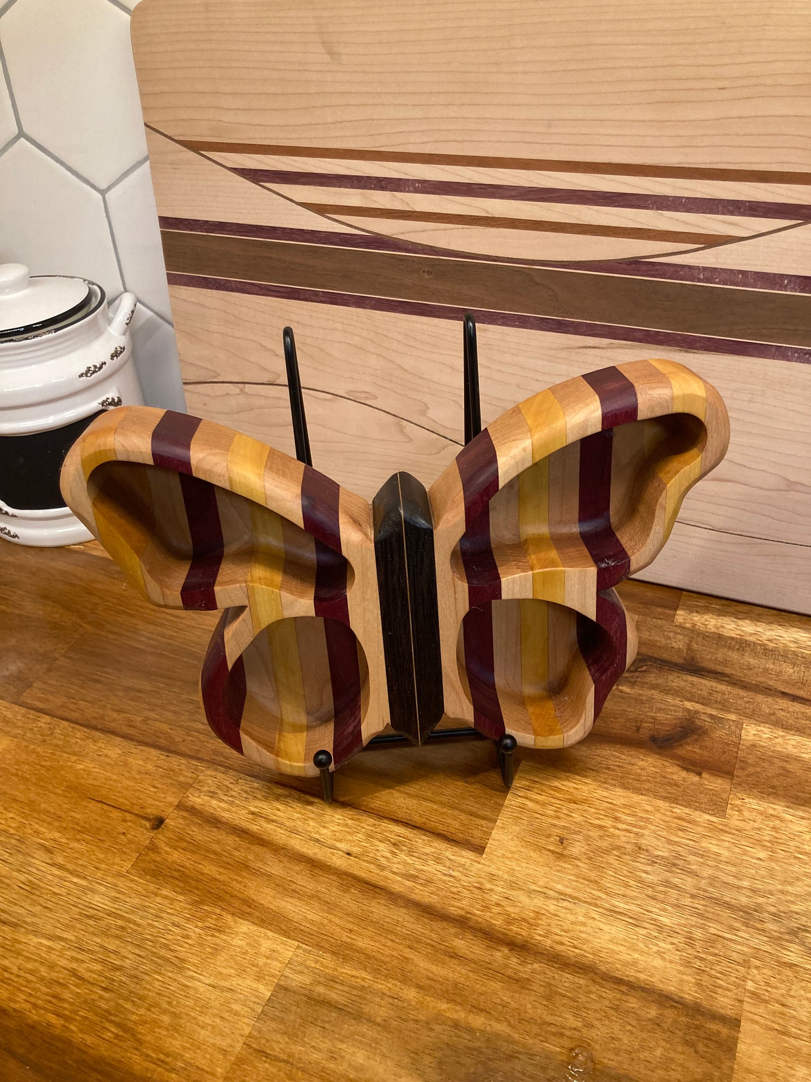 Unique Butterfly Jewelry Tray/ Candy Dish/ Serving Tray Exotic Woods - Etsy