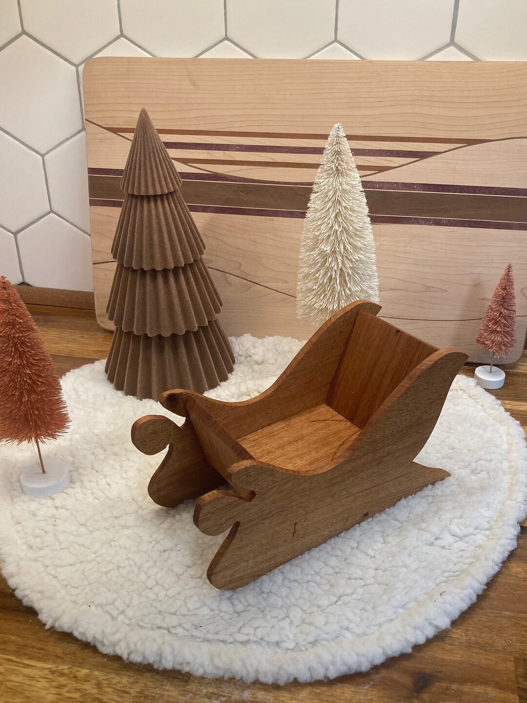 Handmade Mahogany Wooden Sleigh sleigh Only - Etsy