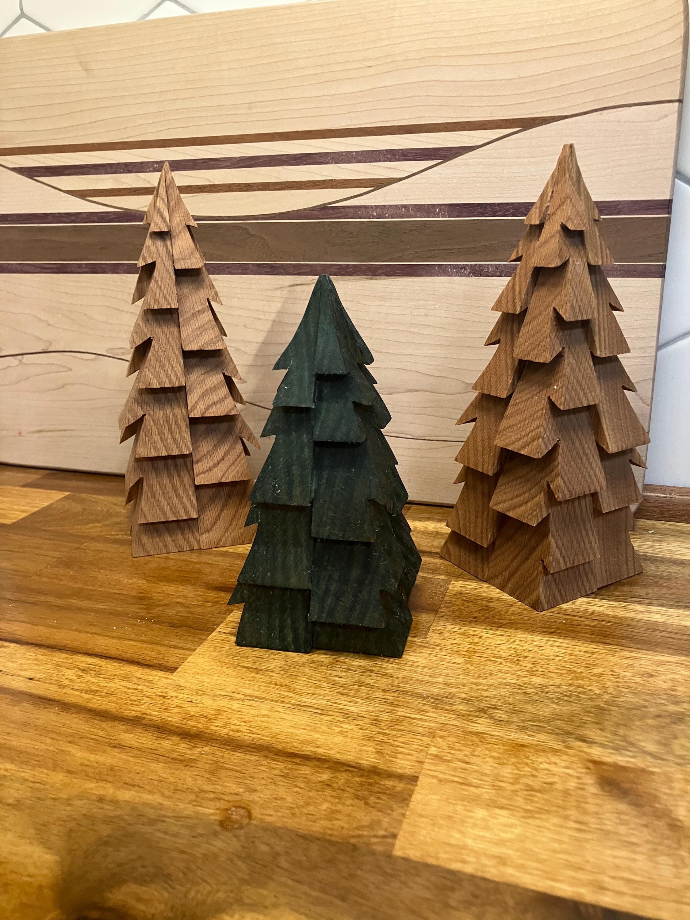 8” Large Handcrafted Wooden Christmas Trees (various Wood Species) - Etsy