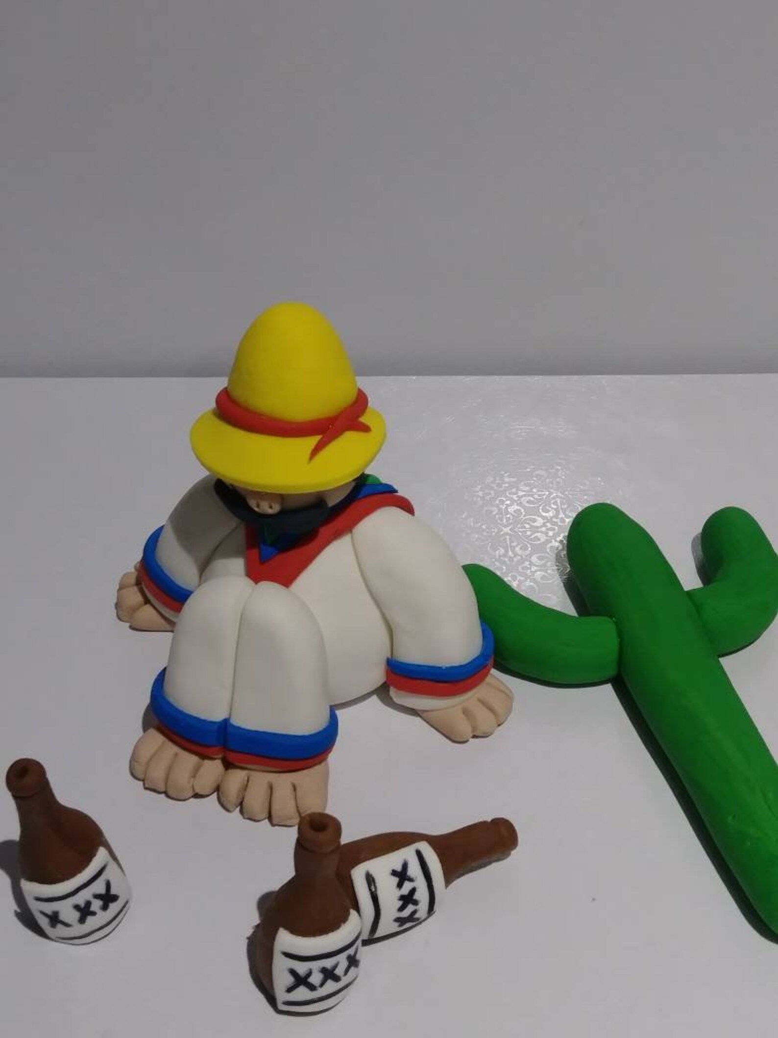 Fondant Fiesta Mexican Man With Booze | Etsy