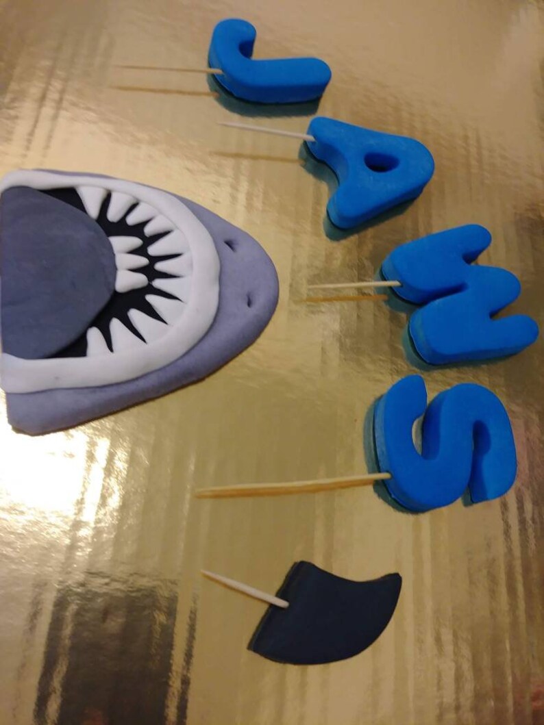 Jaws Shark Cake Topper Set | Etsy