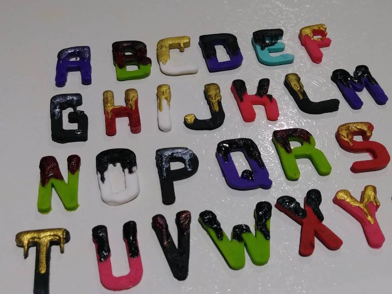 Fondant dripping letters | Etsy