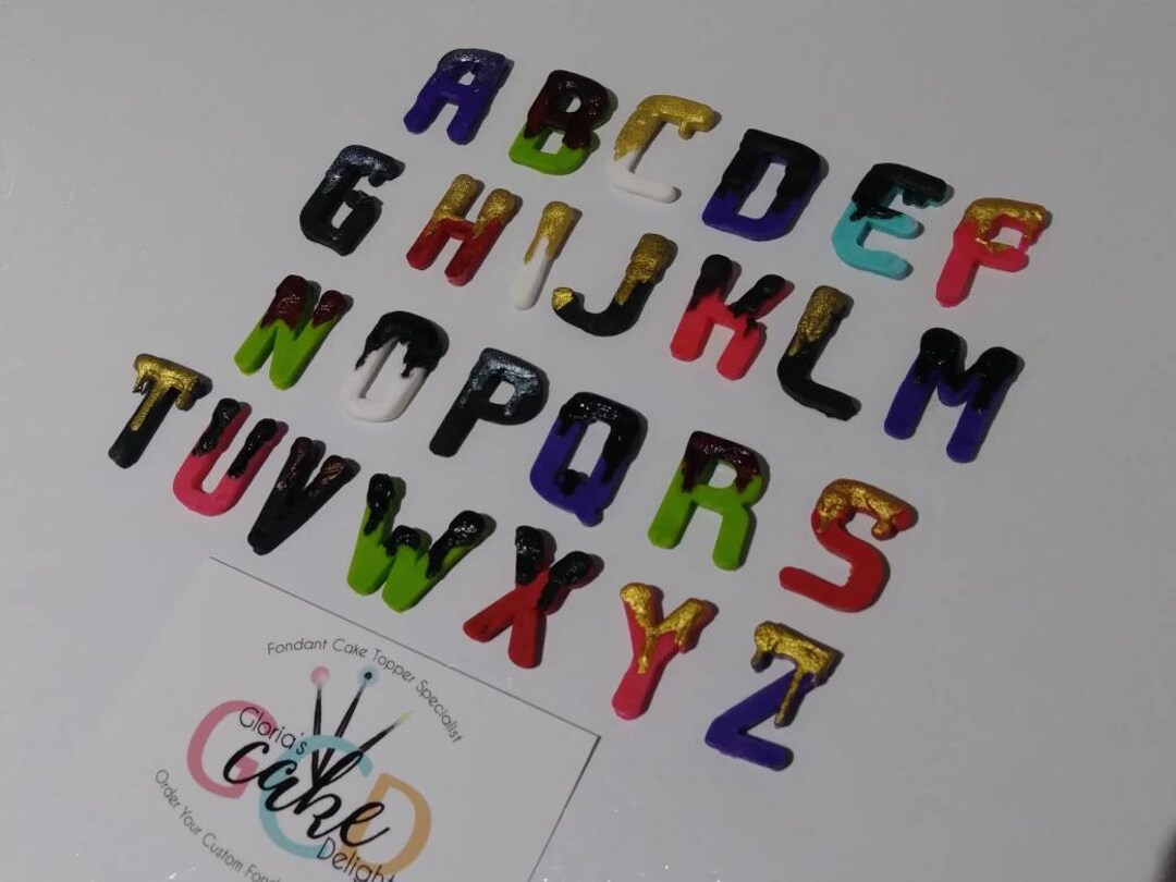 Fondant Dripping Letters - Etsy