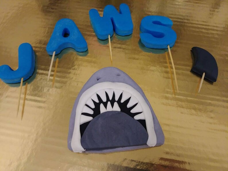 Jaws Shark Cake Topper Set | Etsy