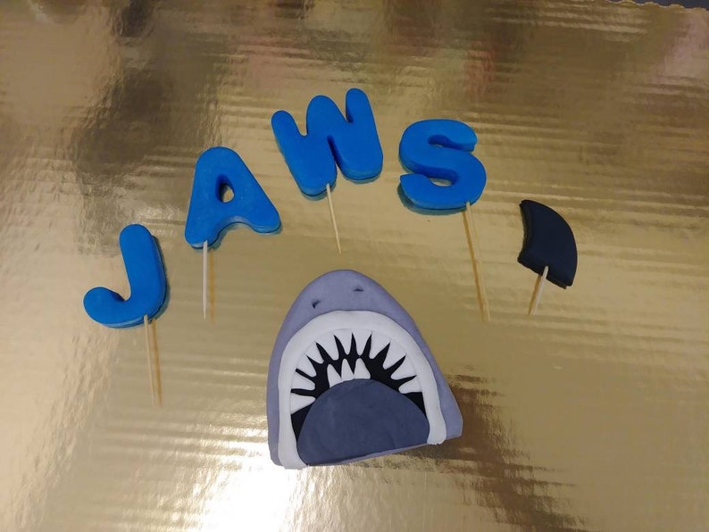 Jaws Shark Cake Topper Set | Etsy