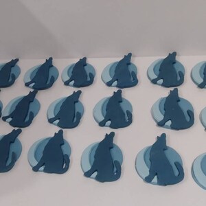Fondant Wolf Cupcake Toppers + Cake Topper + 5 Letters/numbers - Etsy